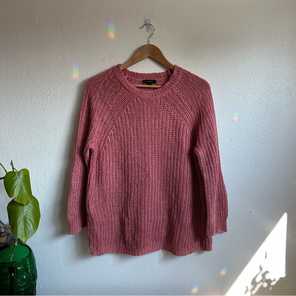 J. Crew | Sweaters | J Crew Beach Linen Pink Crewneck Sweater | Poshmark